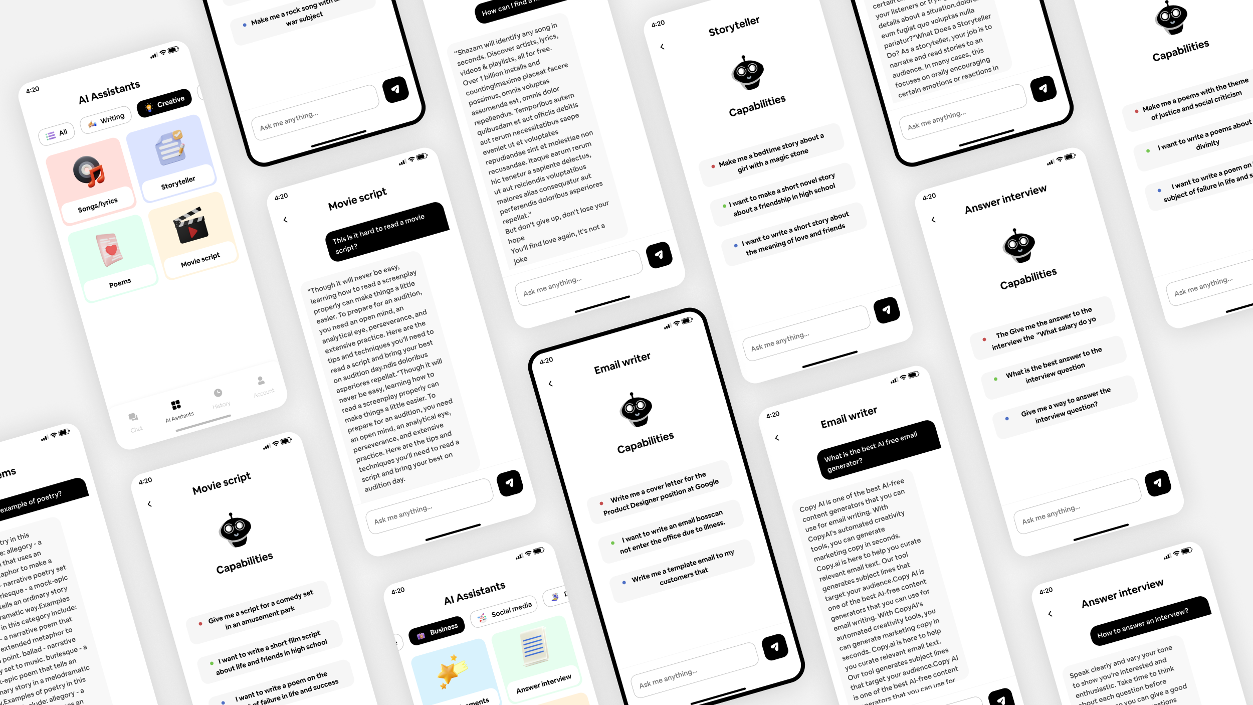 AI BotChatter UI Template: The AI Chat Expert in Flutter 3.x (Android, iOS) UI app template by ...